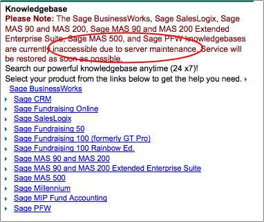 Sage Knowledgebase Mostly Offline – Schulz Consulting