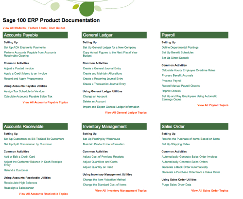 Sage 100 ERP 2013 Documentation (Manuals) – Schulz Consulting