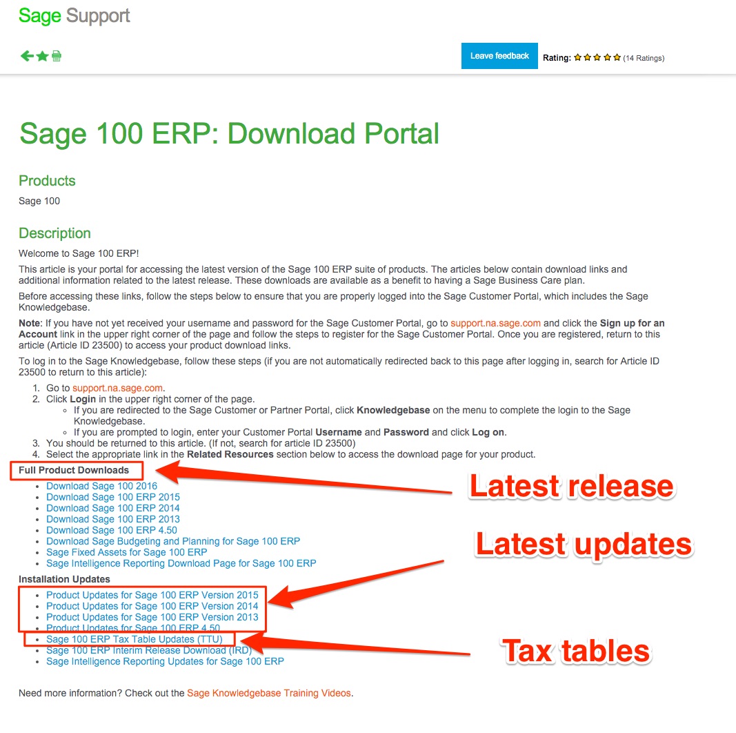 Sage 100 Download Portal – Schulz Consulting